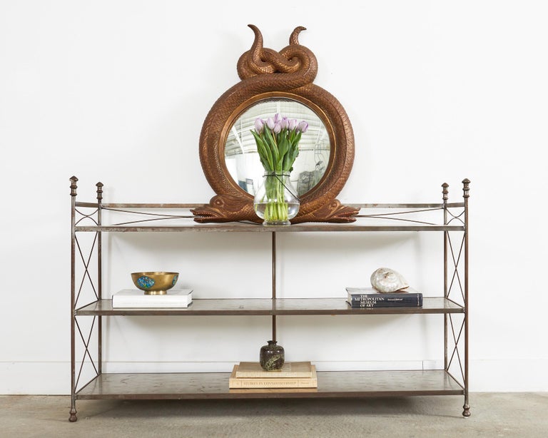 Neoclassical Maison Jansen Style Steel Three Shelf Bookcase For Sale at ...