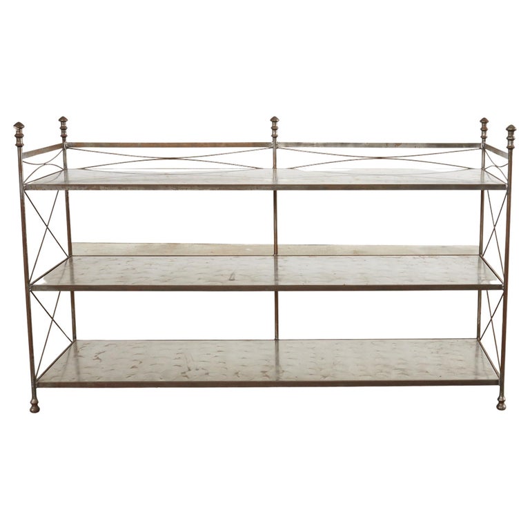 Neoclassical Maison Jansen Style Steel Three Shelf Bookcase For Sale at ...
