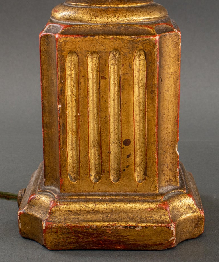 Neoclassical Manner Gilt Table Lamps, Pair For Sale at 1stDibs