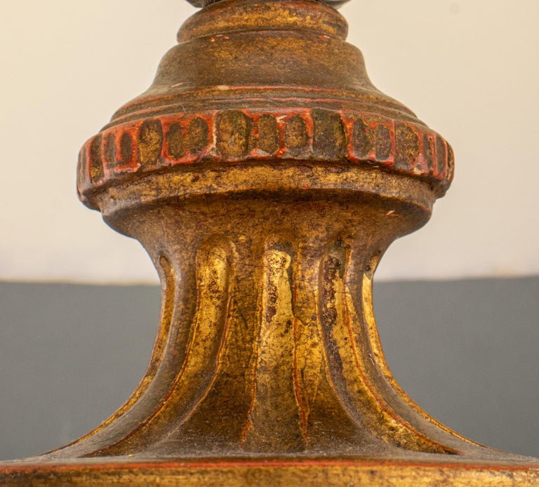 Neoclassical Manner Gilt Table Lamps, Pair For Sale at 1stDibs