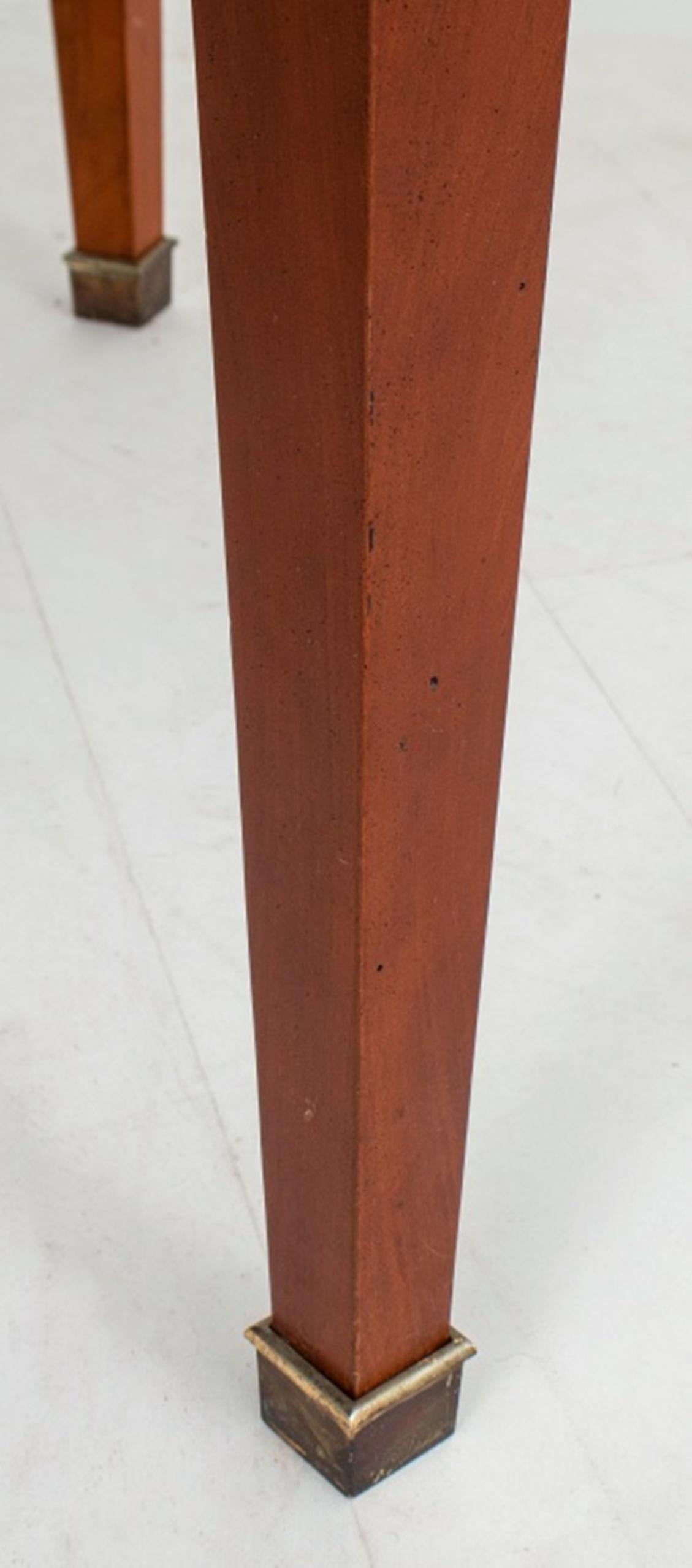 Neoclassical Manner Oval Veneered Dining Table at 1stDibs