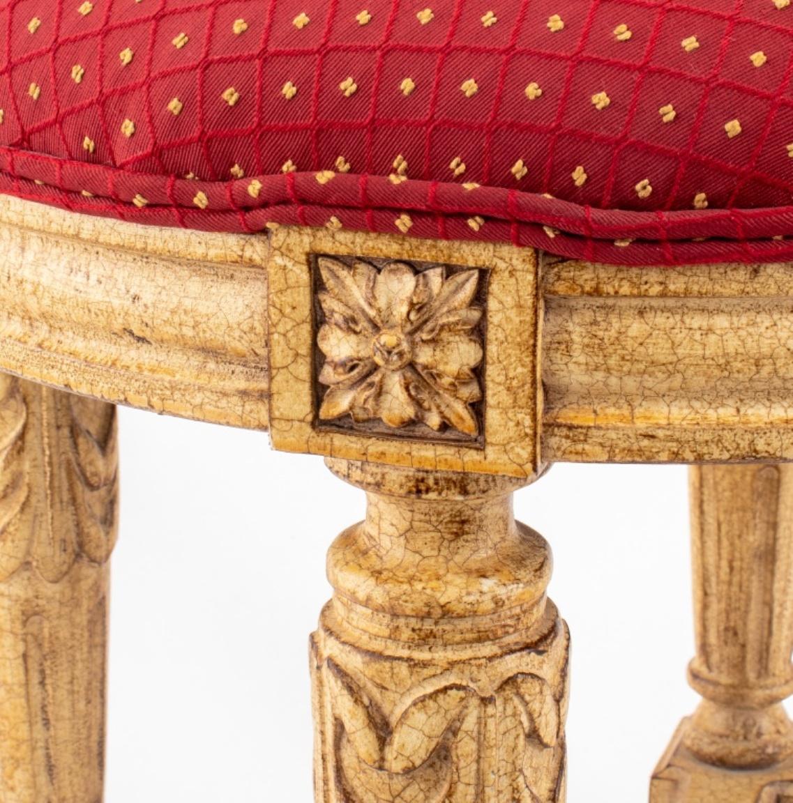 Neoclassical Manner Wood Ottomans, Pair For Sale at 1stDibs