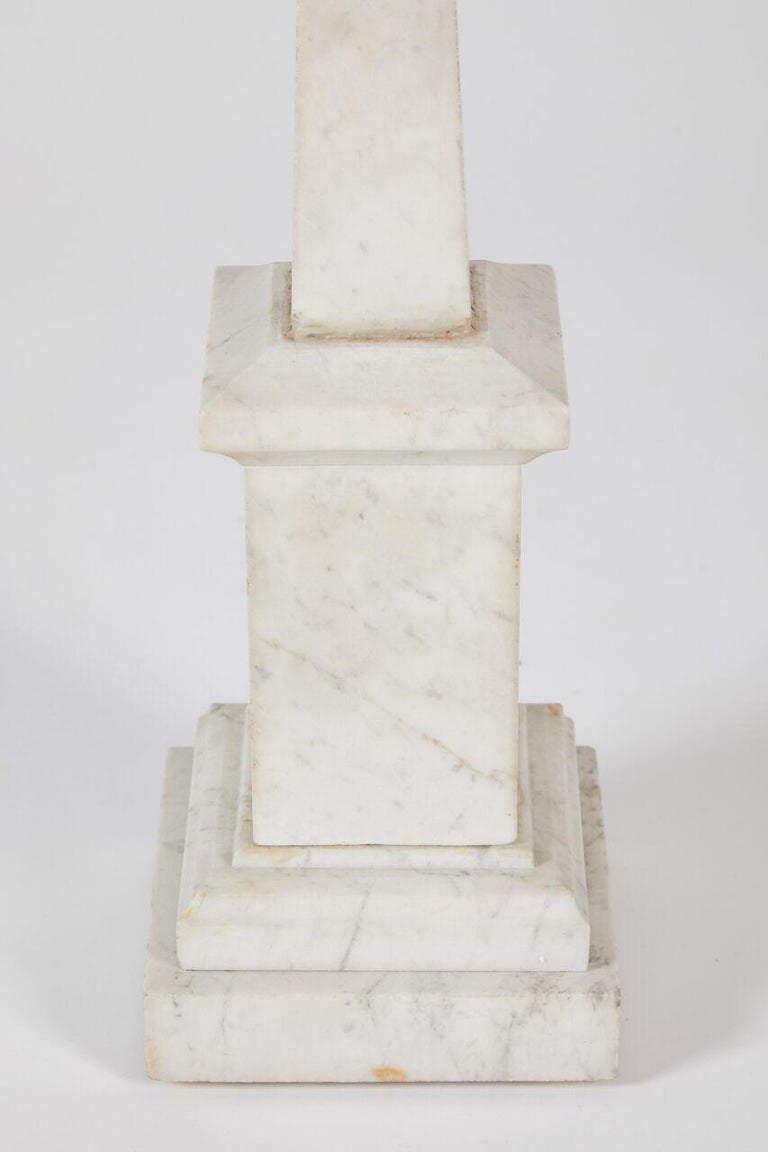 Neoclassical Marble Obelisk of Geometric Form For Sale at 1stDibs