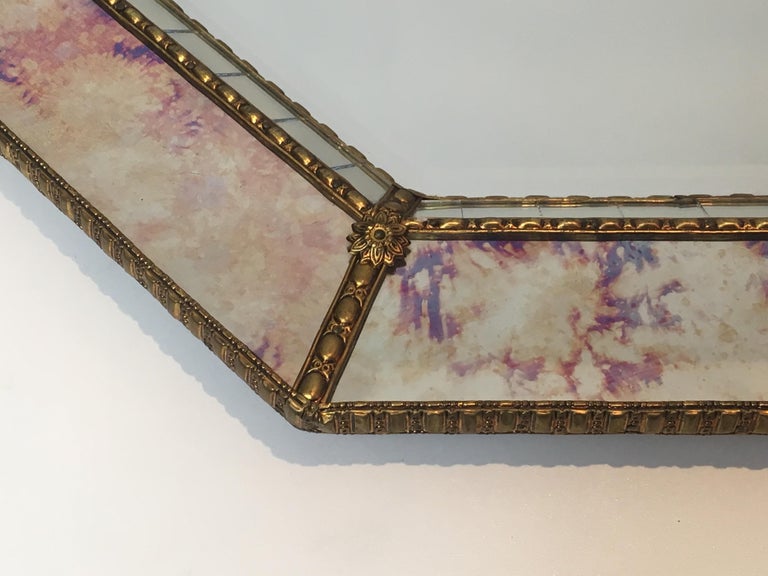 Neoclassical Multi-Faceted Octogonal Mirror Made of Faux-Antique Mirror ...