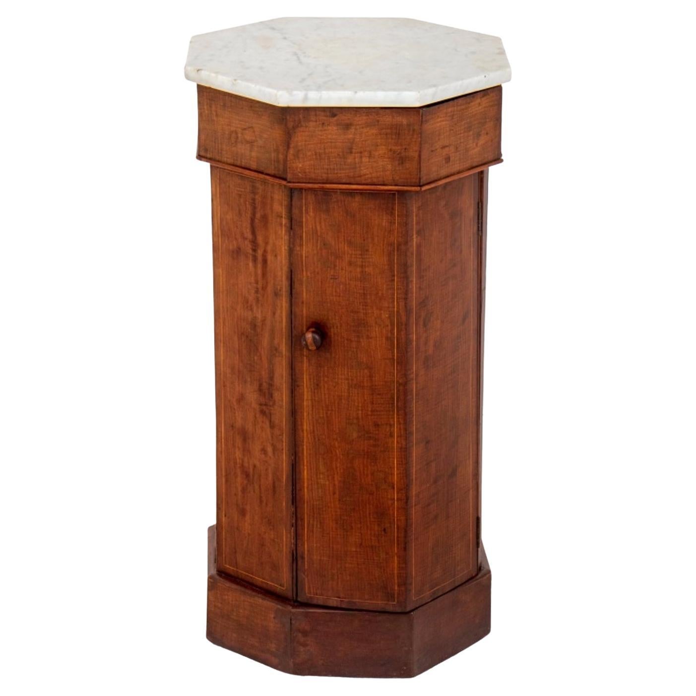 Ultra Chic Smoked Mirrored Octagonal Pedestal at 1stDibs