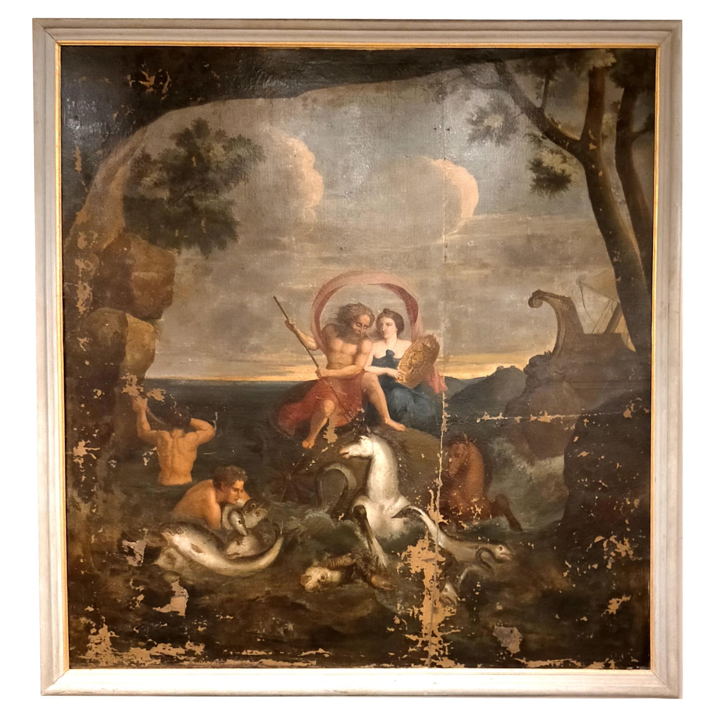 Oils on Canvas of the 1953 Antonio Franchini Painter Italian Design ...