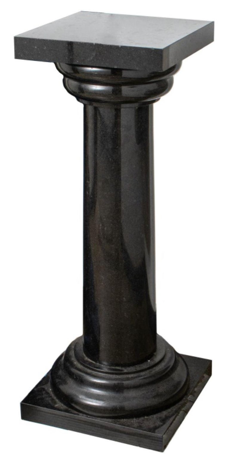 Neoclassical Revival Black Marble Pedestal For Sale at 1stDibs