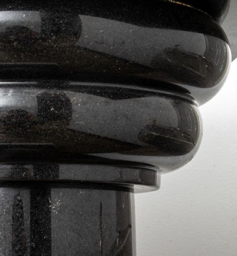 Neoclassical Revival Black Marble Pedestal For Sale At 1stdibs