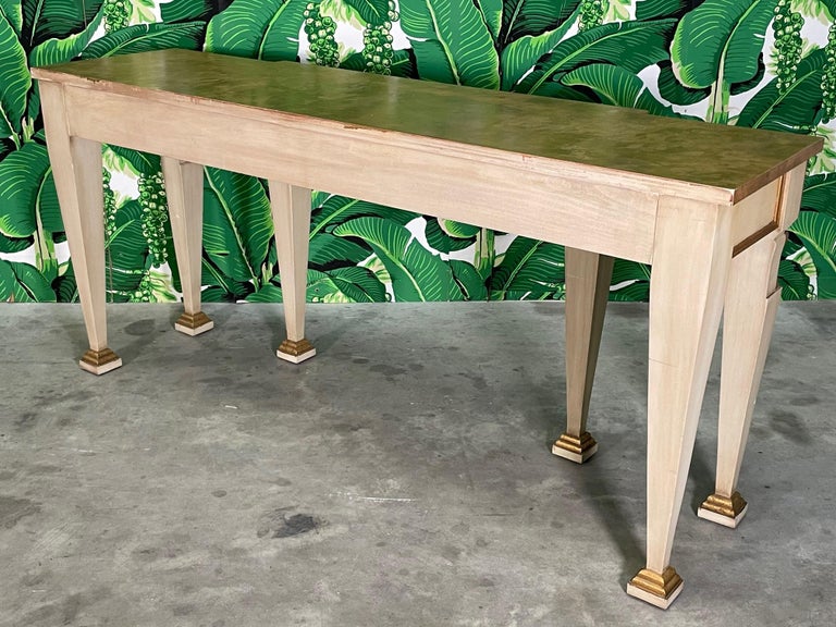 Neoclassical Revival Breakfront Carved Console Table For Sale at 1stDibs