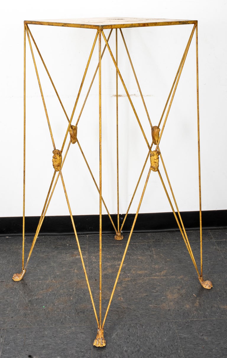 Neoclassical Revival Metal Pedestal For Sale at 1stDibs