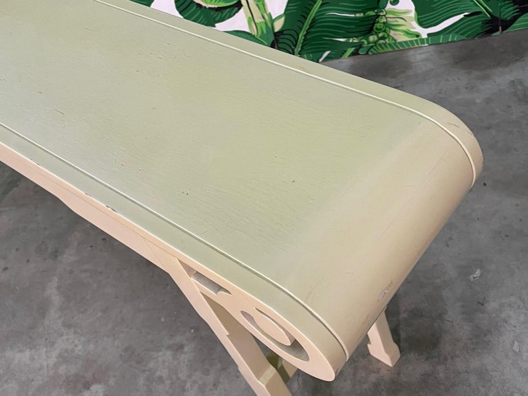 Neoclassical Revival Scroll Top Console Table For Sale at 1stDibs