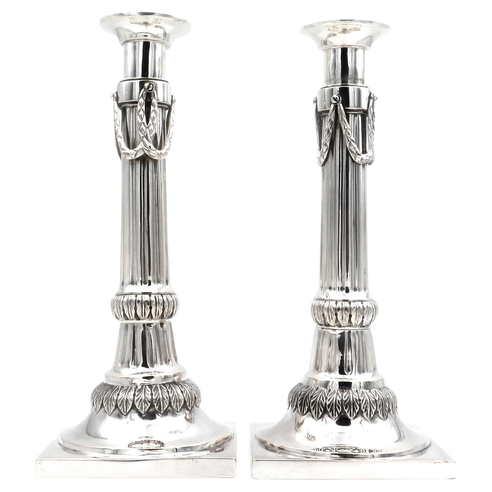 Gorgeous French All Sterling Silver Candle Holder Rococo For Sale at ...