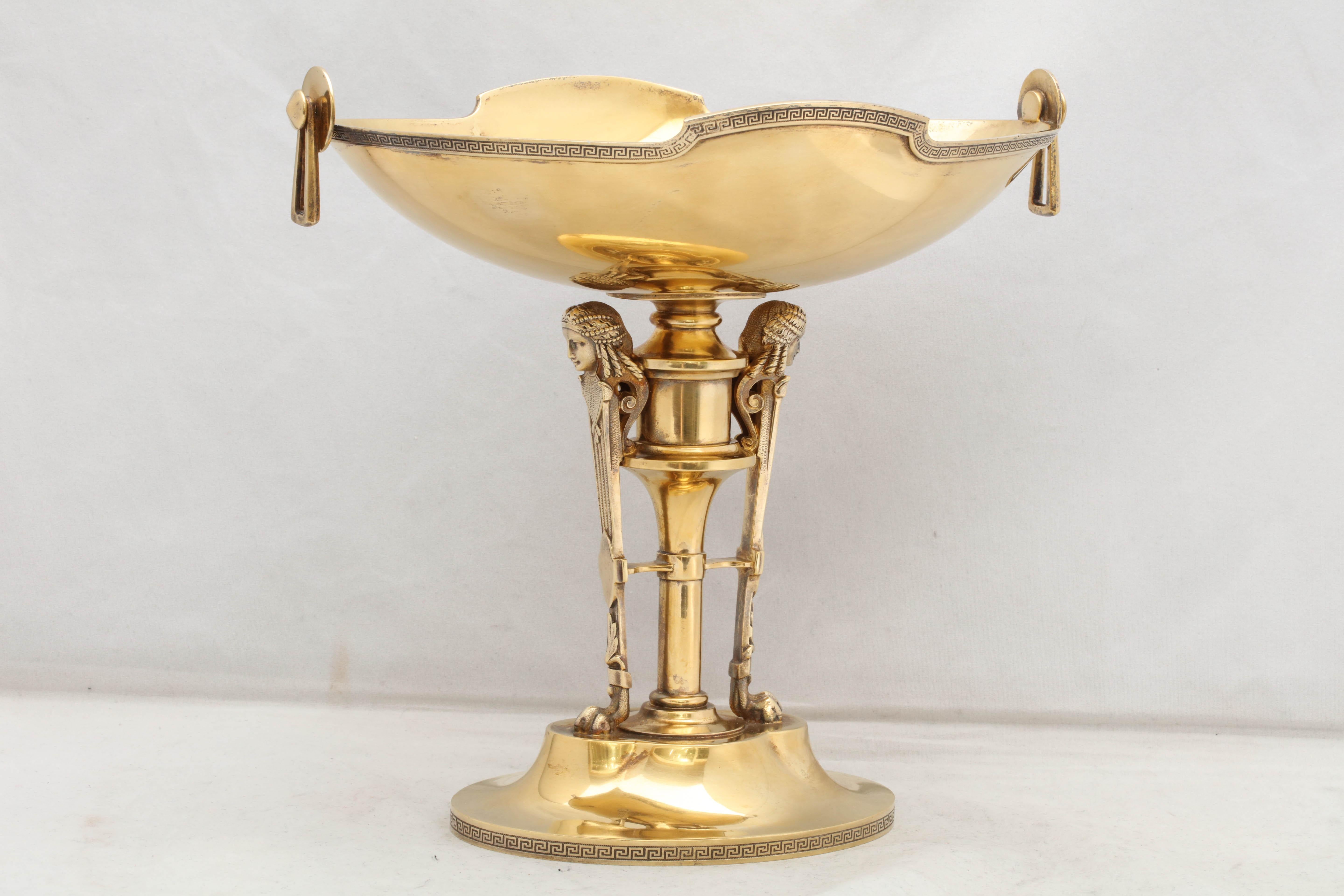 Neoclassical Sterling Silver Gilt Centrepiece by Gorham For Sale at 1stDibs