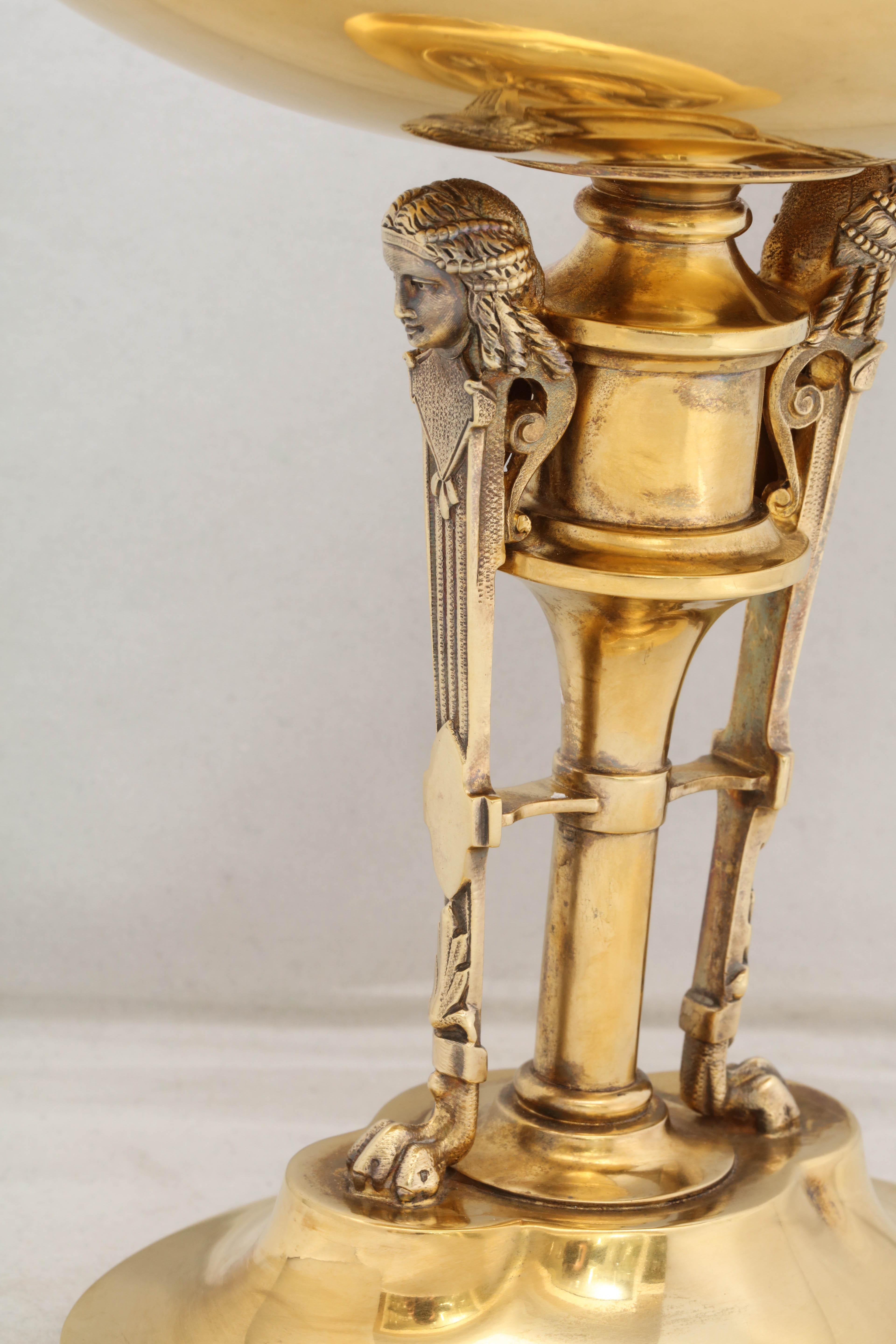 Neoclassical Sterling Silver Gilt Centrepiece by Gorham For Sale at 1stDibs