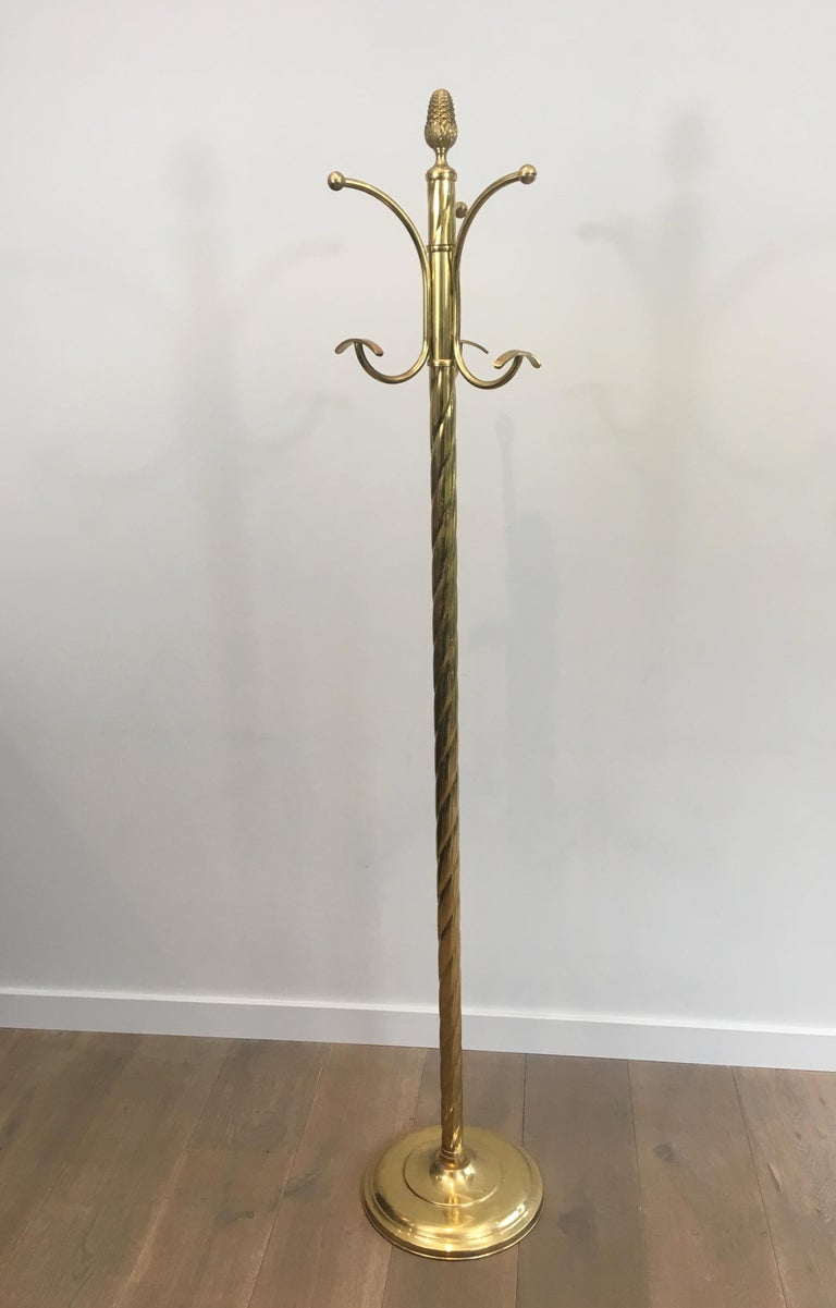 Neoclassical Style Brass Coat Hanger, French, circa 1970 at 1stDibs