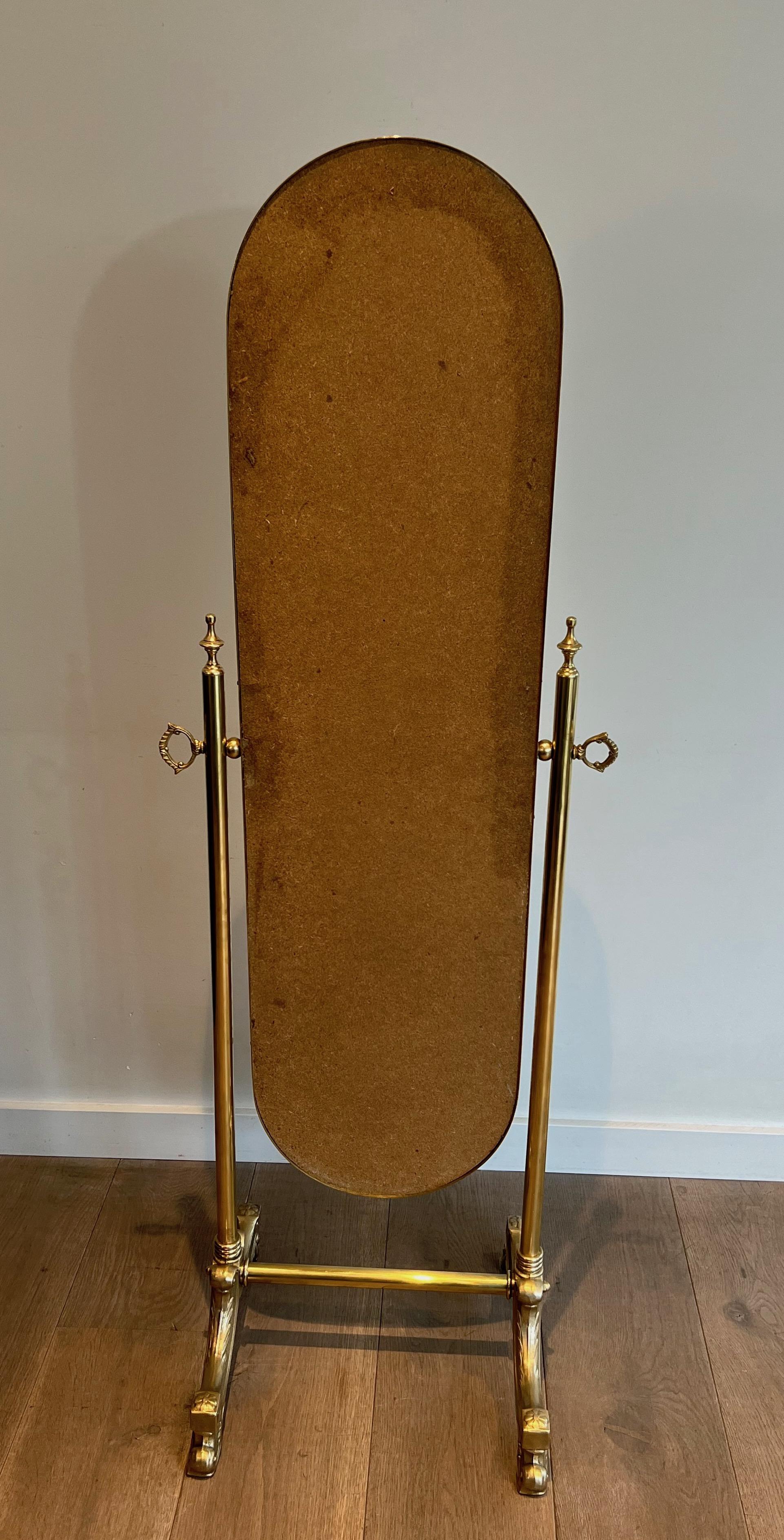 Neoclassical Style Brass Psyché Mirror at 1stDibs