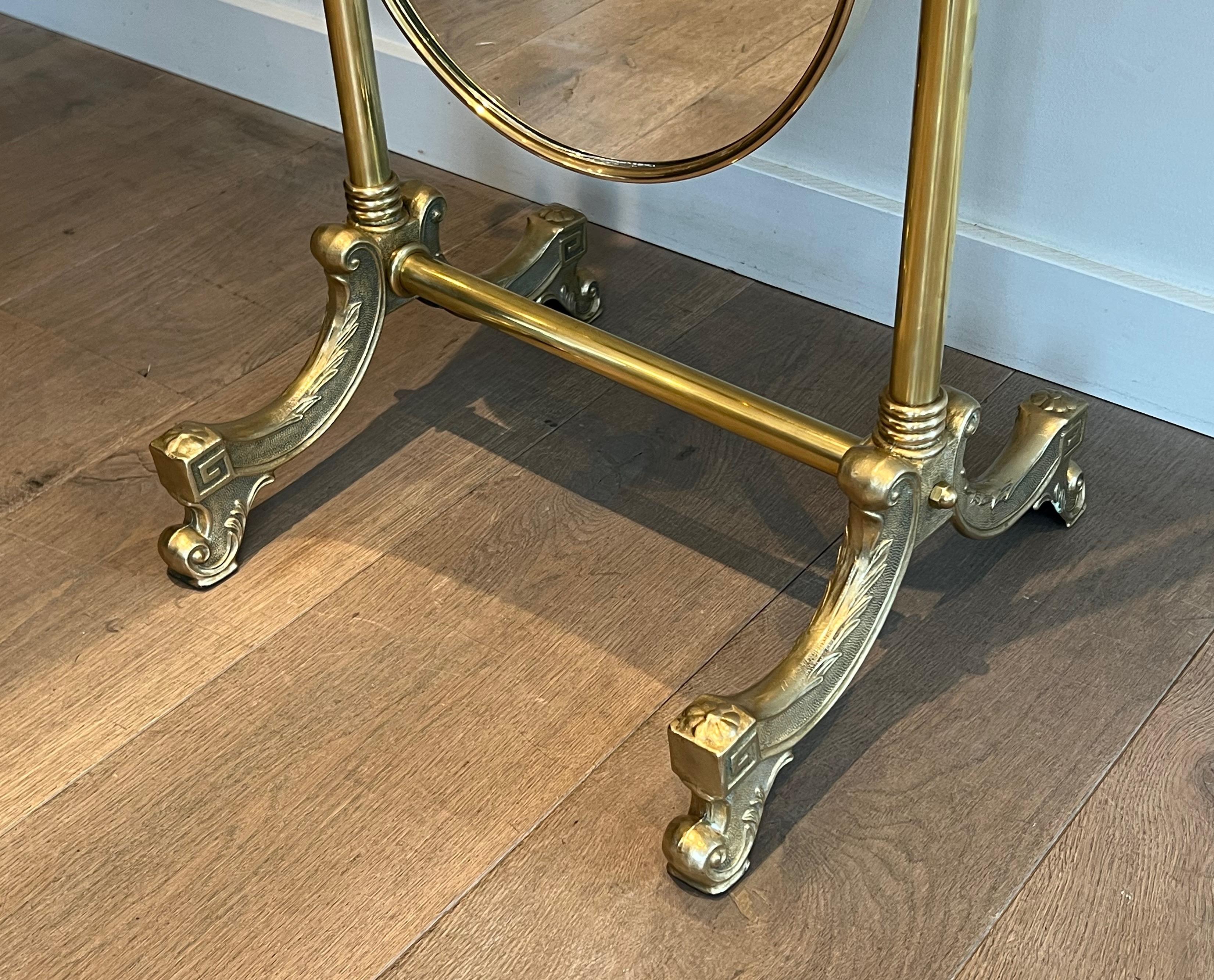 Neoclassical Style Brass Psyché Mirror at 1stDibs