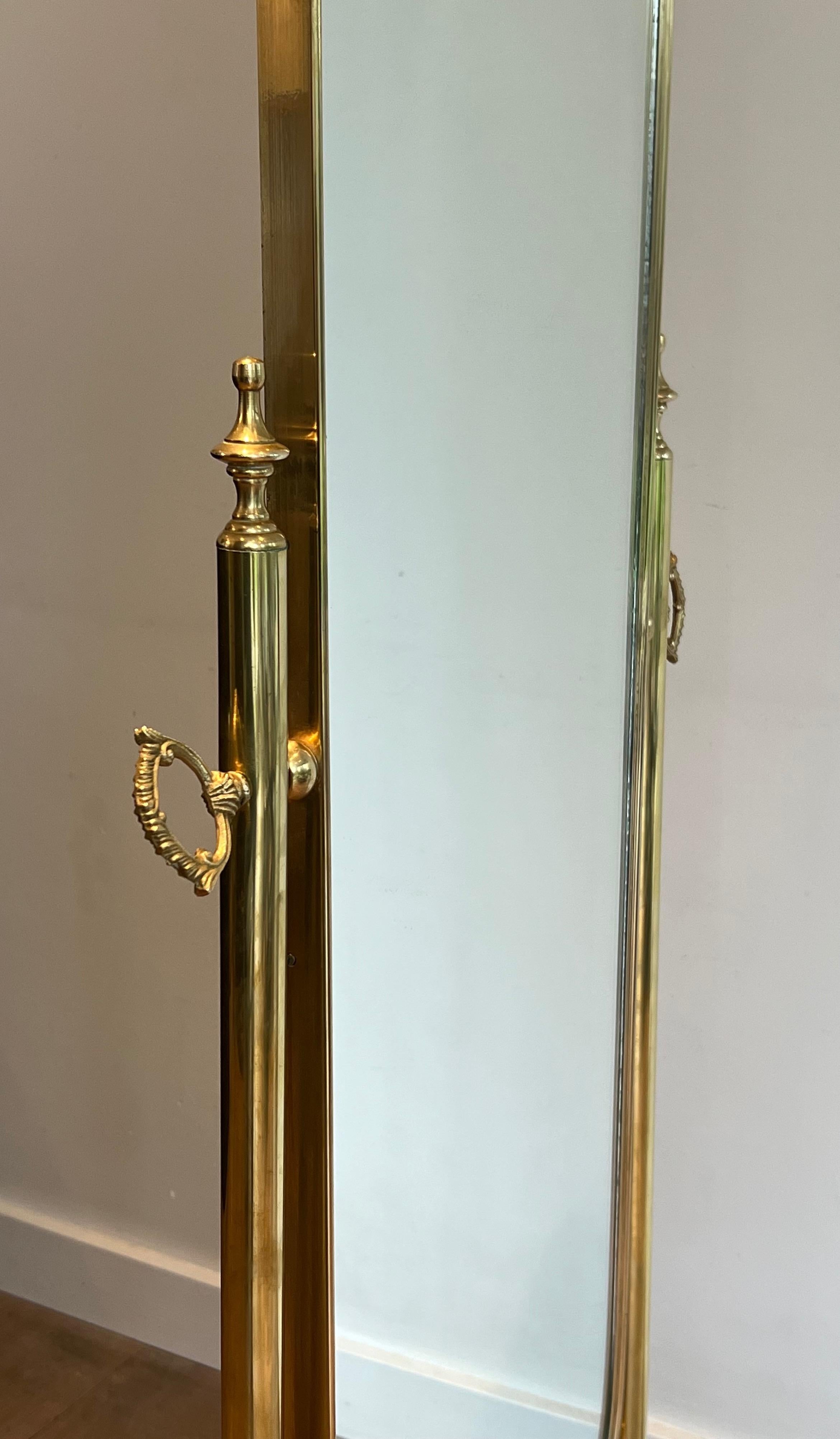 Neoclassical Style Brass Psyché Mirror at 1stDibs