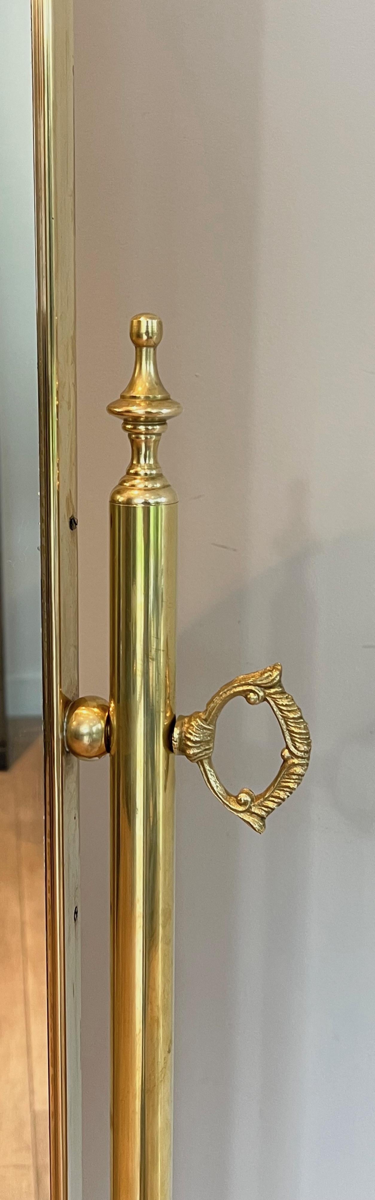 Neoclassical Style Brass Psyché Mirror at 1stDibs