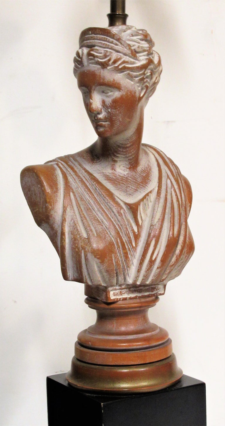 Neoclassical Style Bust Lamps of Daphne and Apollo For Sale at 1stDibs