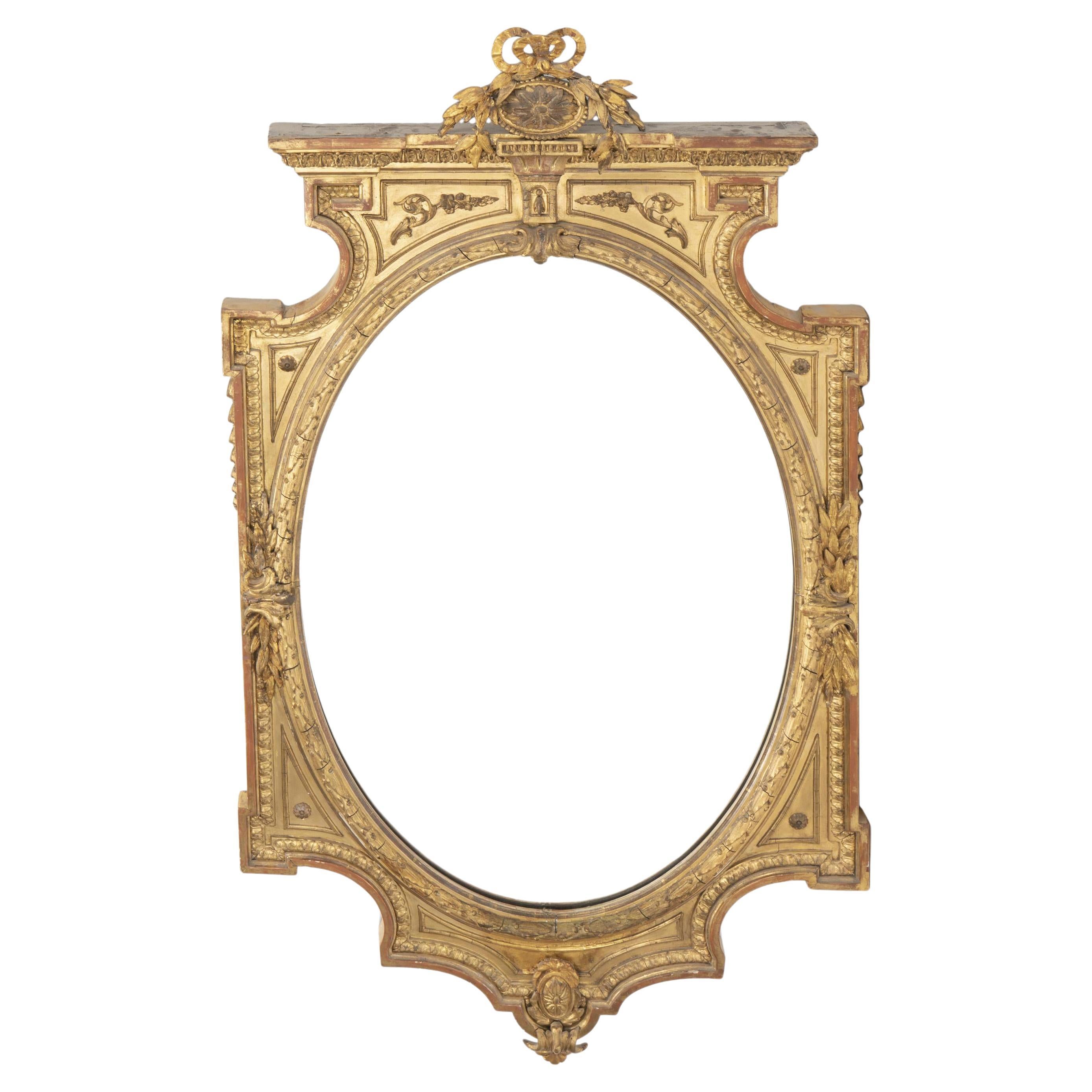 Gesso and Carved Gilt Framed Mirror, English, 19th Century For Sale at ...