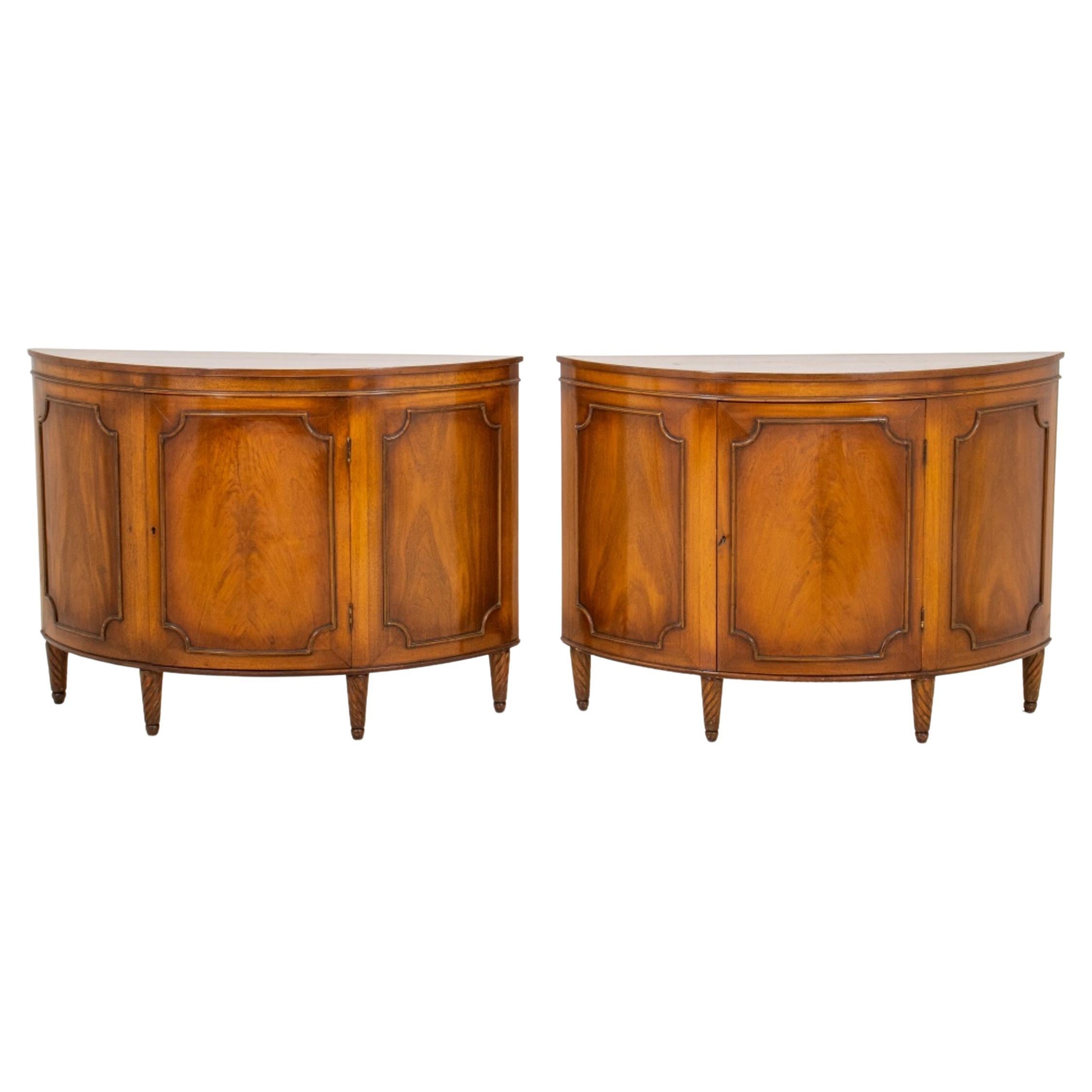 Palatial Russian Neoclassical Style Demilune Console Cabinet For Sale ...