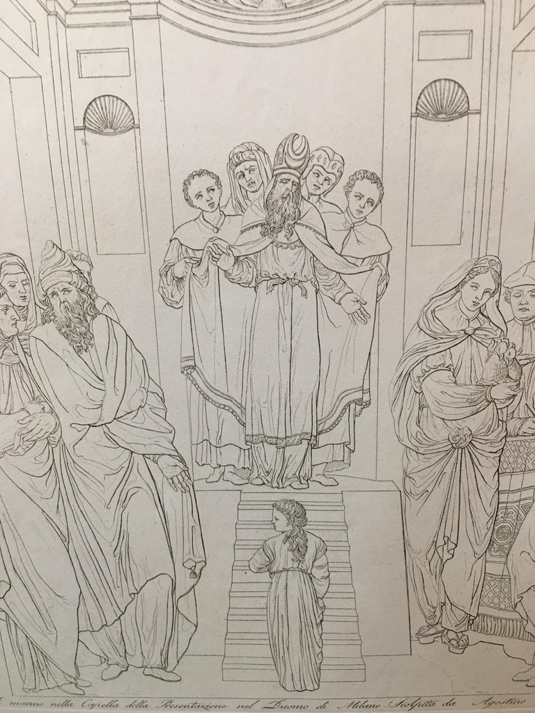 Neoclassical Style Etching Drawing by Brignoli For Sale at 1stDibs