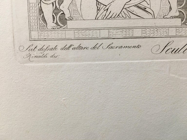 Neoklassizistischer Radierungsgravur Gloria, Zeichnung von Rinaldo ...