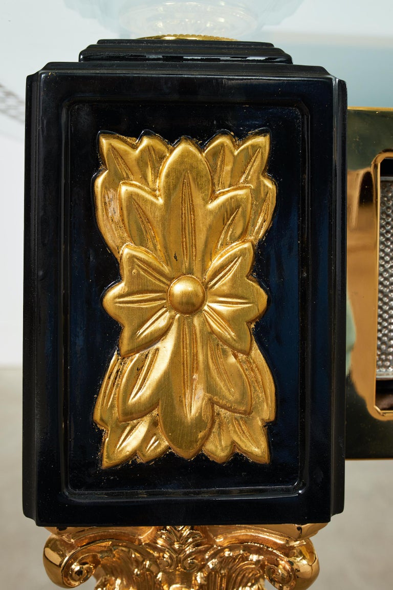 Neoclassical Style Gilded Metal Dining Table After Versace For Sale at ...
