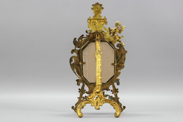 Neoclassical Style Gilt Bronze Picture Frame with Cherub, France, Late ...