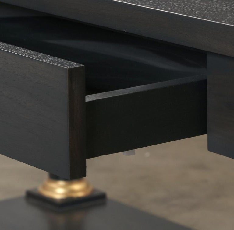 Neoclassical Style Gitwood and Ebonized Walnut Desk, Modern For Sale at ...