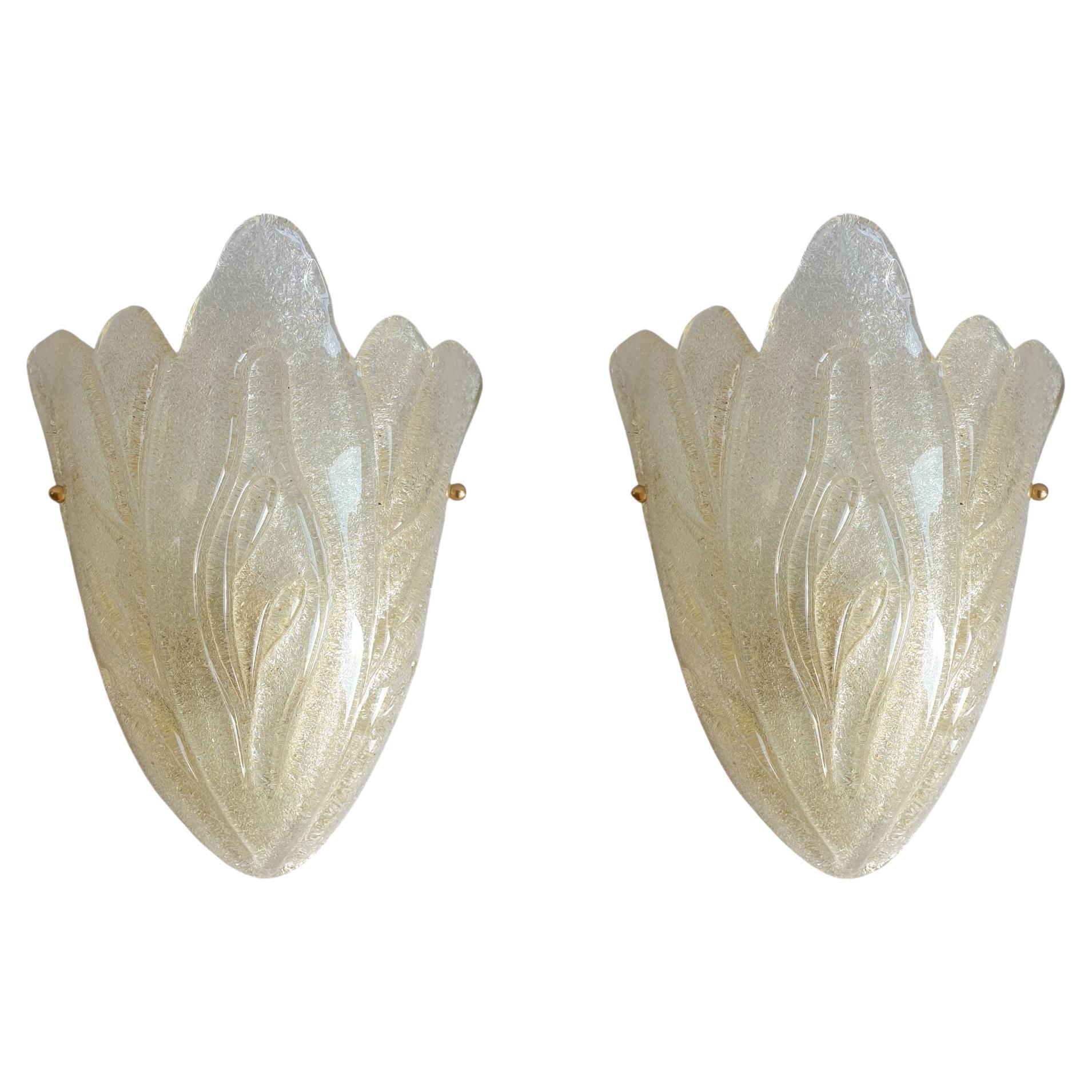 Mid-Century Murano Glass Neoclassical Sconces, Barovier Style For Sale ...