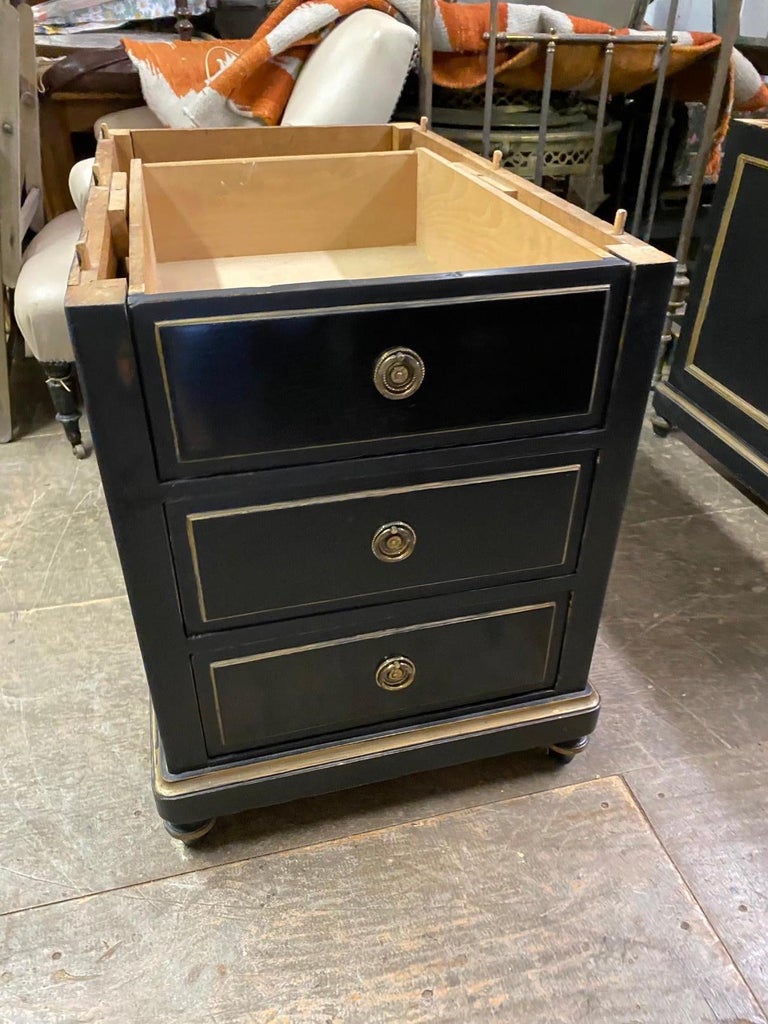 Neoclassical Style Hand Painted Twin Pedestal Partners Desk For Sale at ...