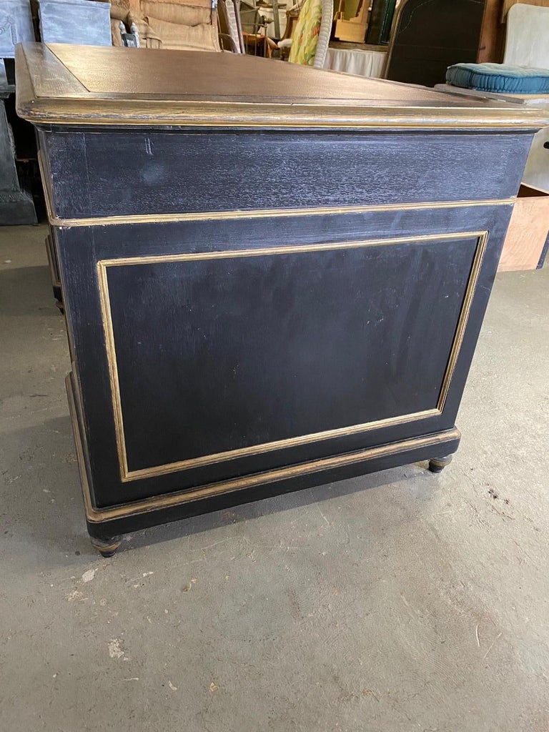 Neoclassical Style Hand Painted Twin Pedestal Partners Desk For Sale at ...