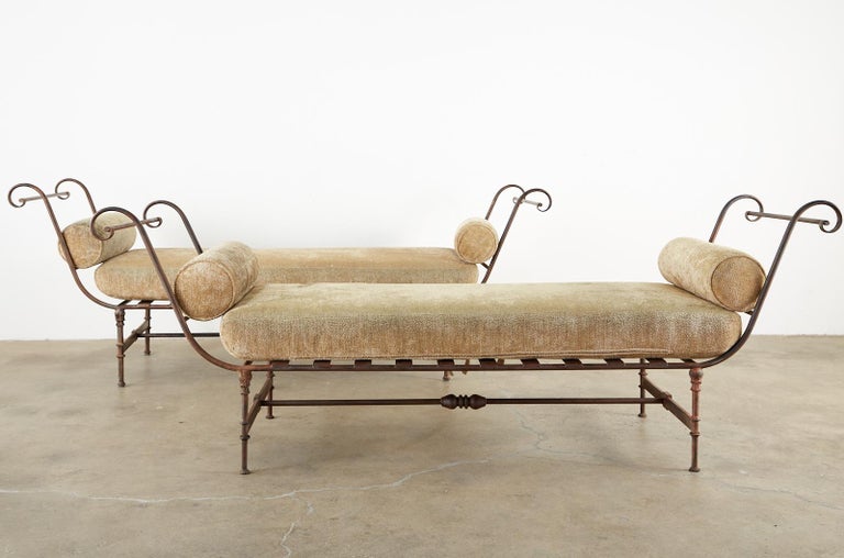 Neoclassical Style Iron Garden Daybed Benches at 1stDibs | wrought iron ...