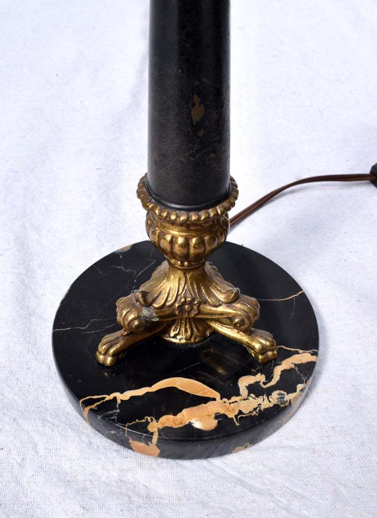 Neoclassical Style Italian Portoro Black Marble Table Lamp at 1stDibs