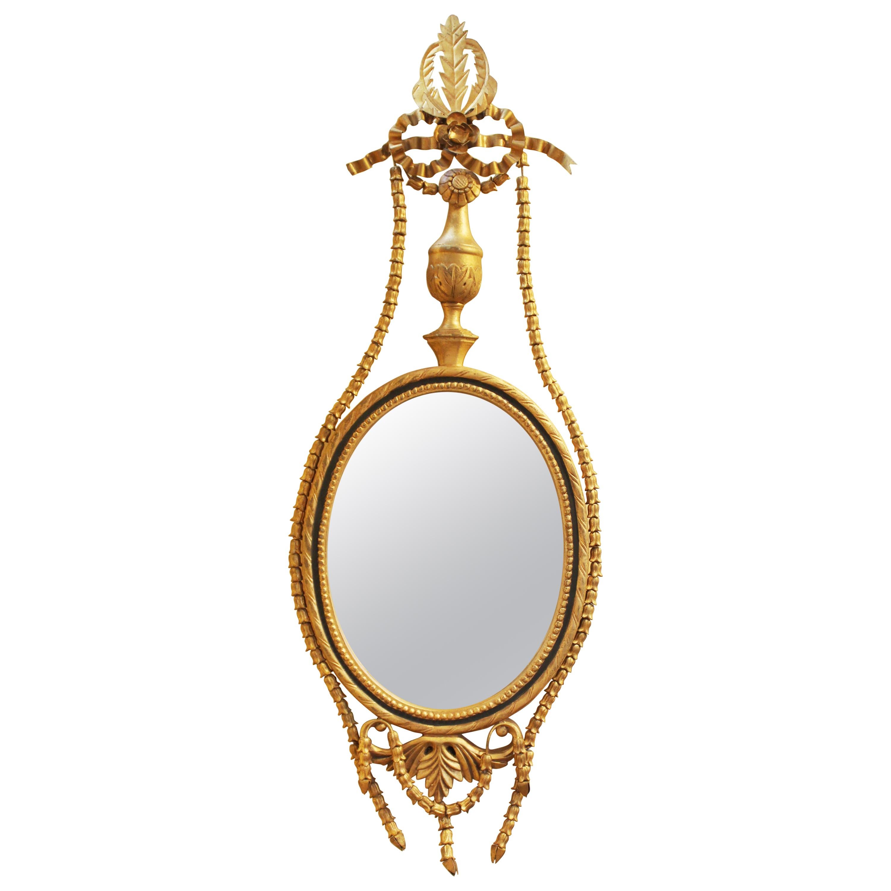 Neoclassical Style Giltwood Wall Mirror For Sale at 1stDibs