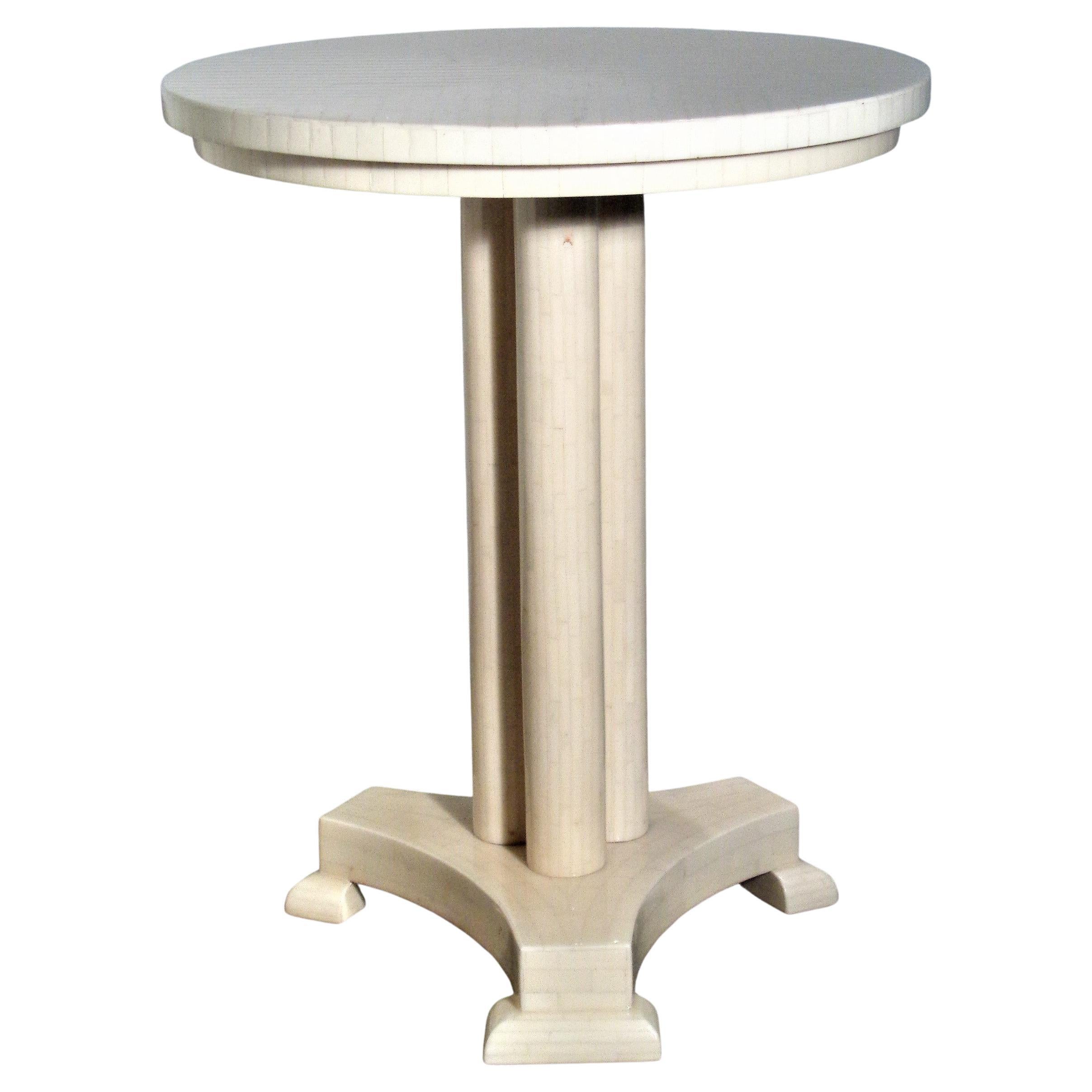 Enrique Garcel Pair Lacquer and Bone Side or End Tables, Night Stands ...