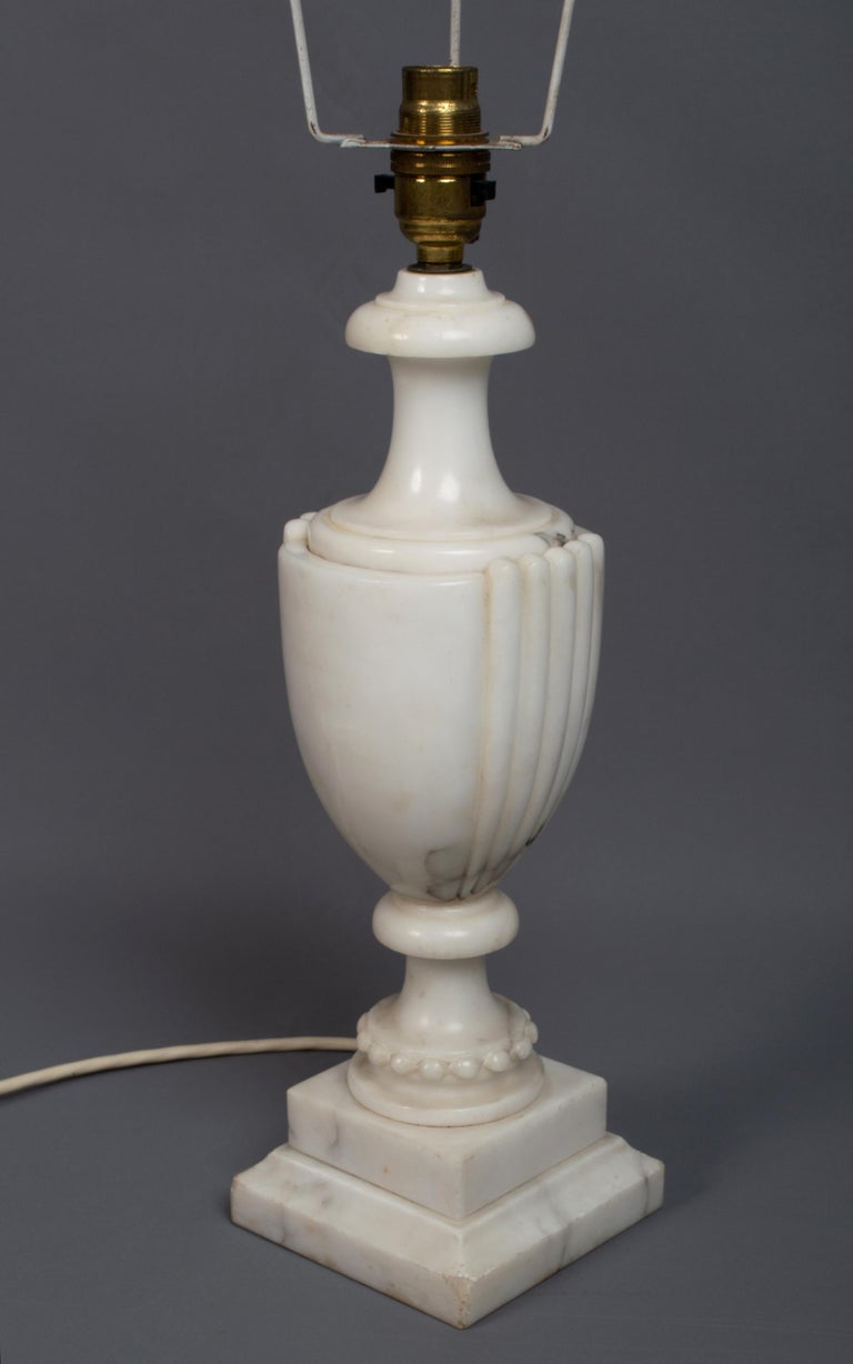 Neoclassical Urn Shaped Marble Table Lamp Italy, C.1950 For Sale at 1stDibs