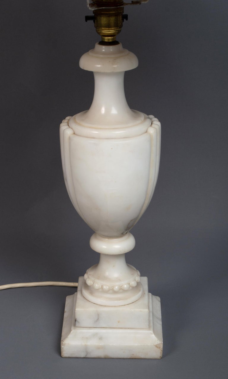 Neoclassical Urn Shaped Marble Table Lamp Italy, C.1950 For Sale at 1stDibs
