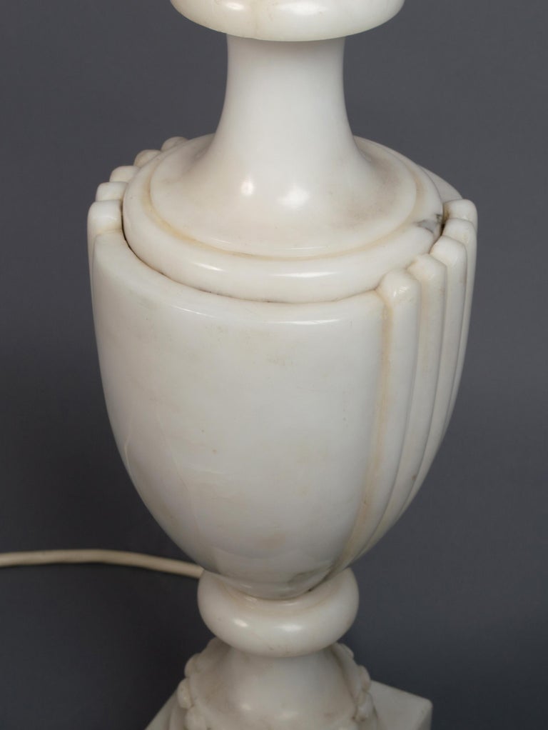 Neoclassical Urn Shaped Marble Table Lamp Italy, C.1950 For Sale at 1stDibs