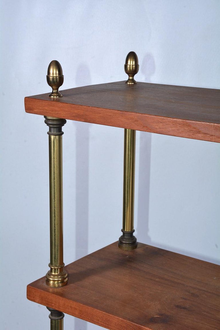 Neoclassical Wood and Brass Shelving Unit at 1stDibs | brass and wood ...