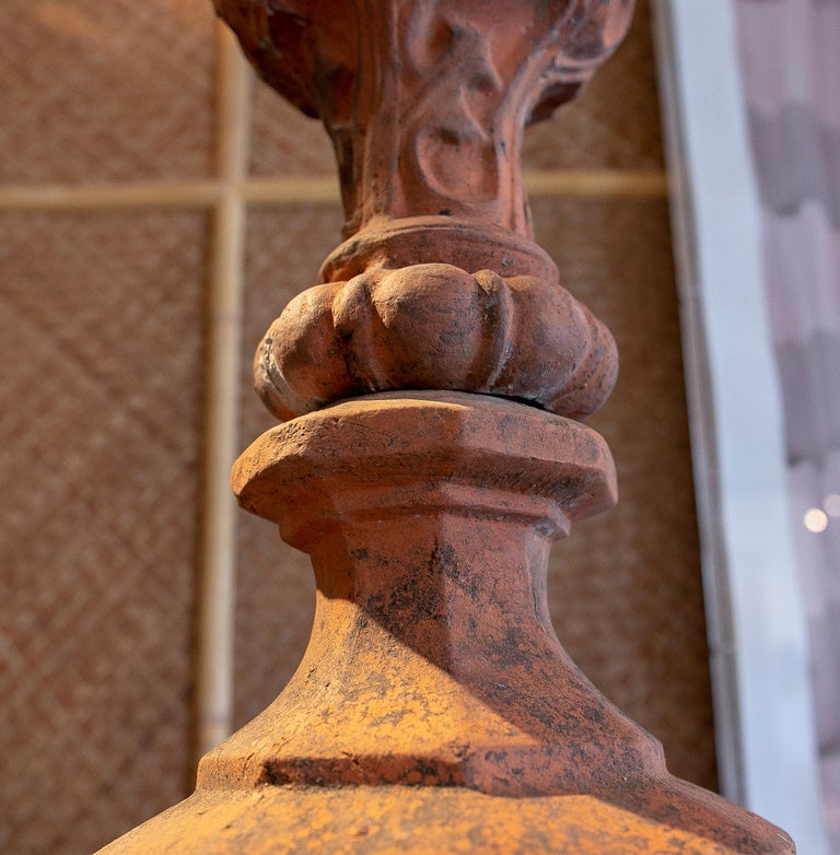 Neogothic French Pair of Ceramic Building Finials For Sale at 1stDibs