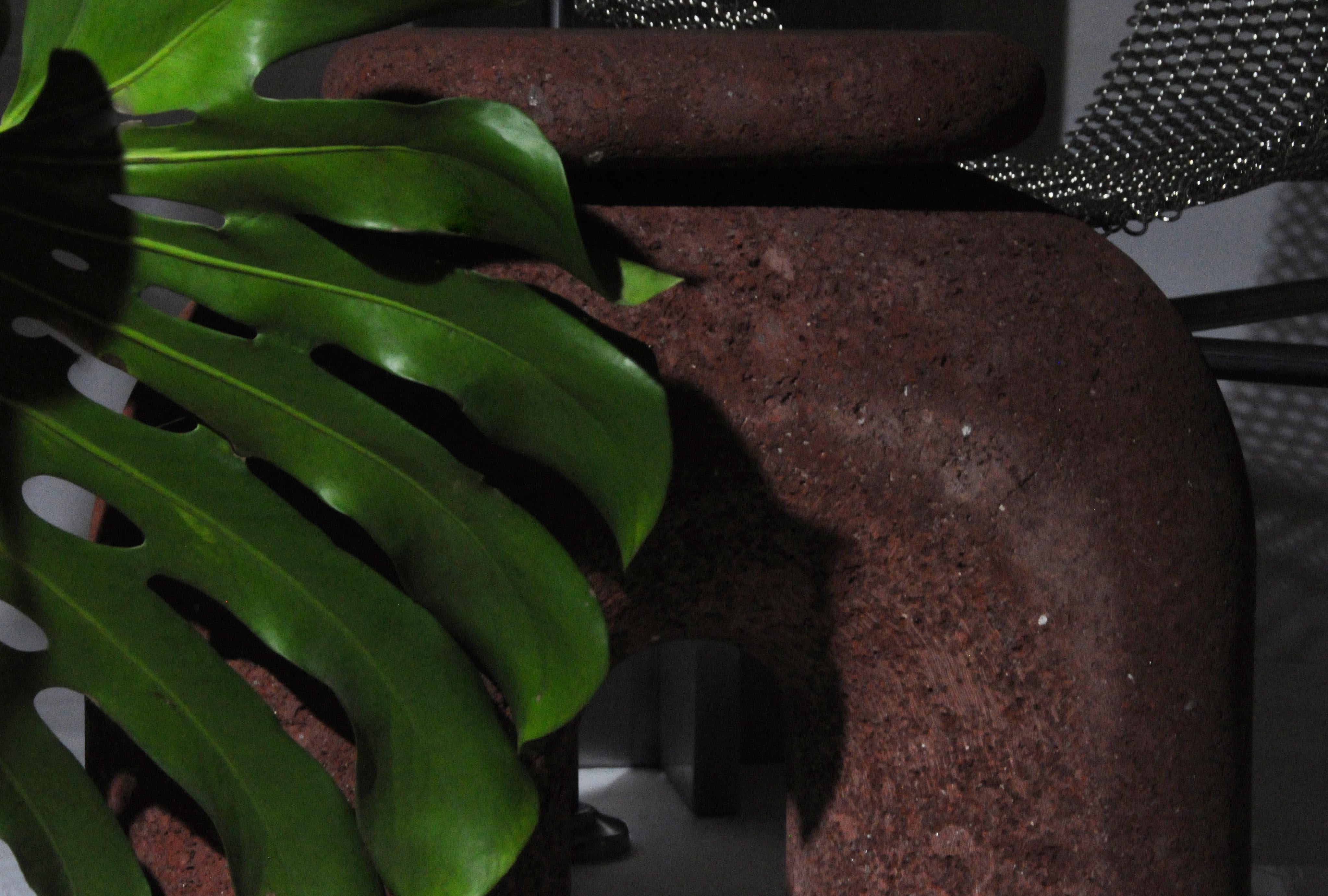 Neolithic Thinker Sculptural Stool Tezontle Volcanic Stone, Red For ...