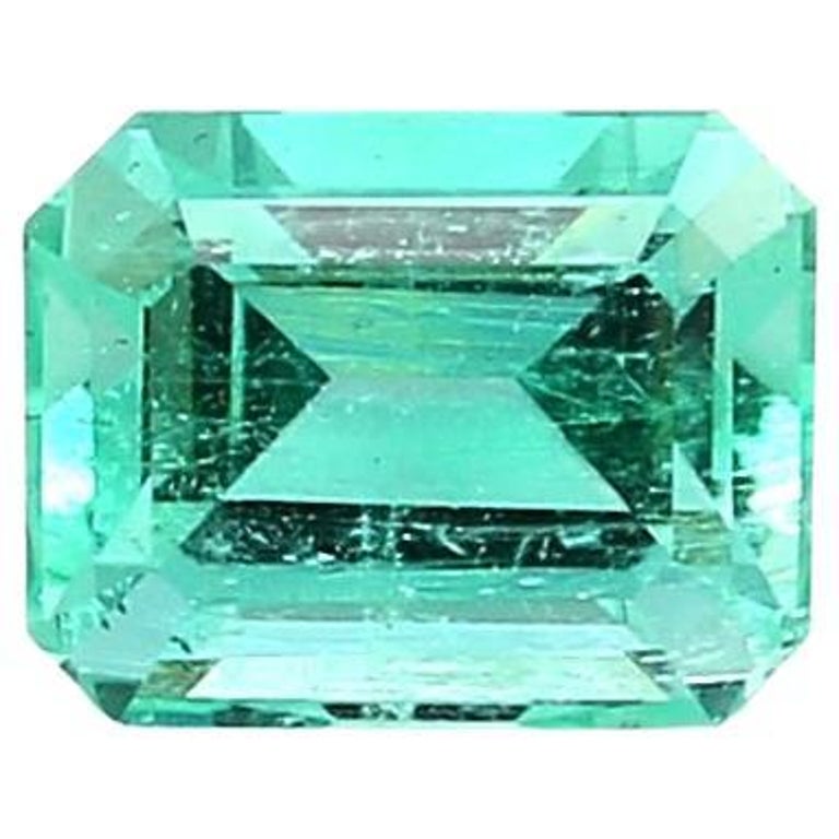 Neon Green Russian Emerald Ring Gem 0.84 Carat Weight ICL Certified For ...