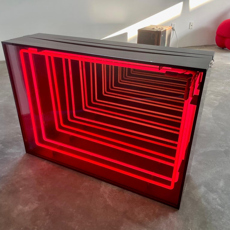 Neon Infinity Mirror by Merit Los Angeles For Sale at 1stDibs