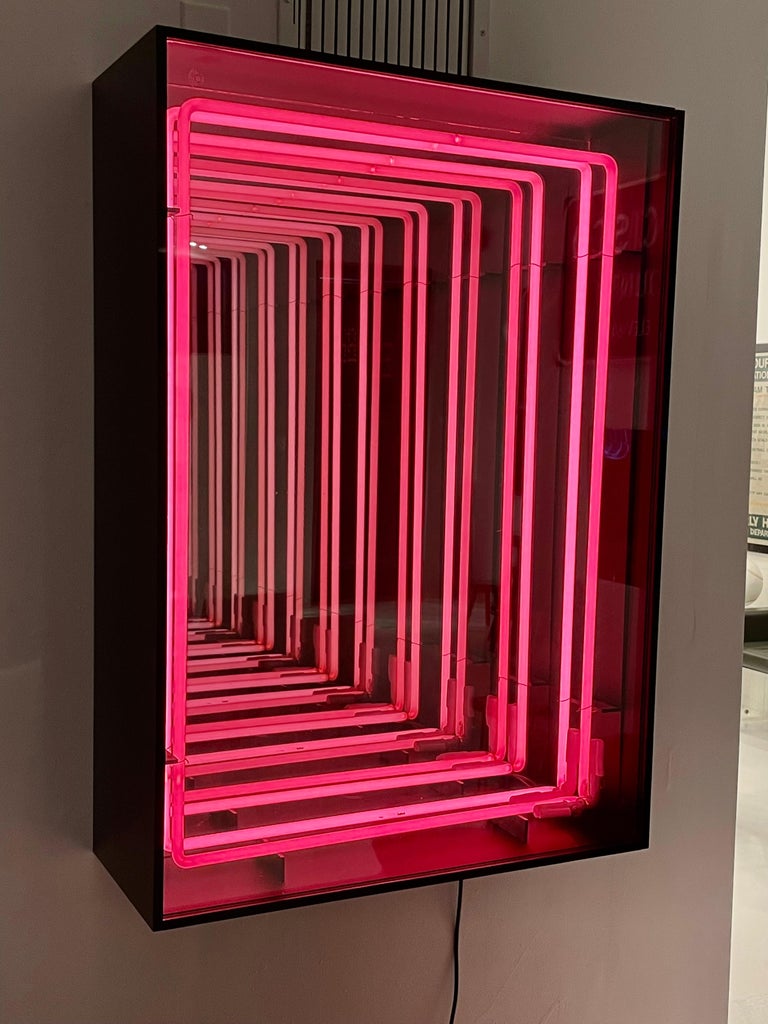 Neon Infinity Mirror by Merit Los Angeles For Sale at 1stDibs