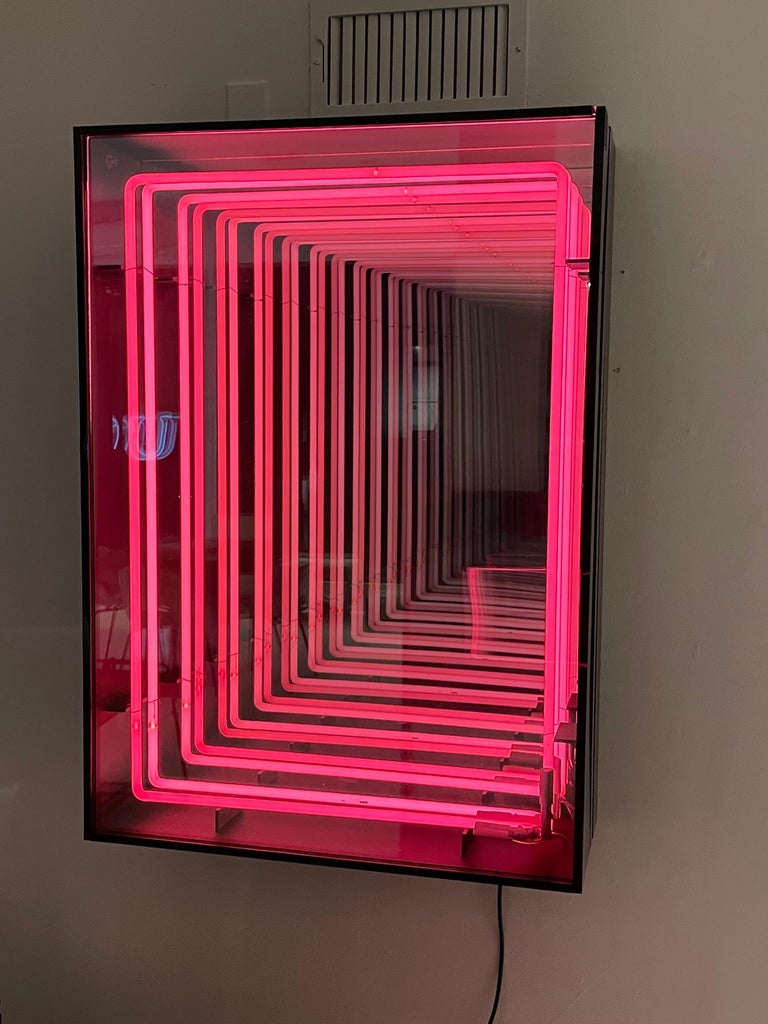 Neon Infinity Mirror by Merit Los Angeles For Sale at 1stDibs