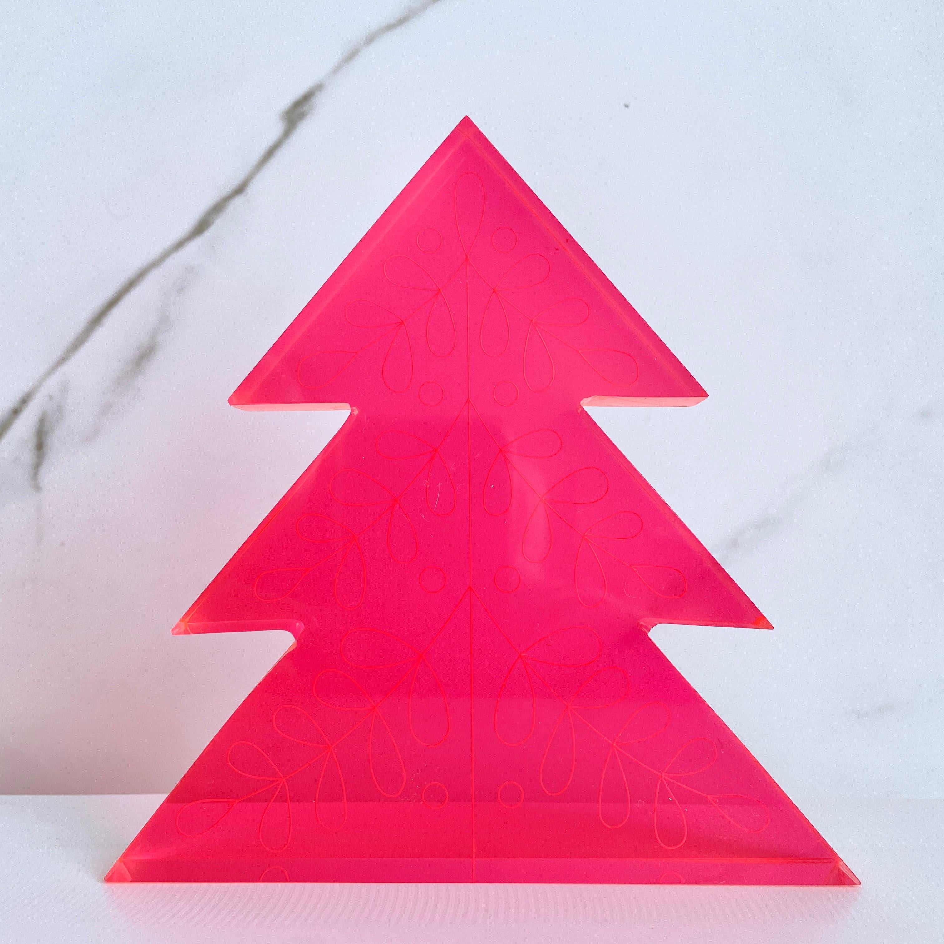 Neon Orange Acrylic Large Round Box by Paola Valle For Sale at 1stDibs