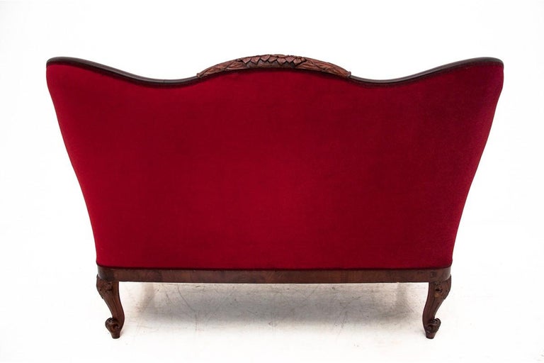 Neorokoko Red Antique Sofa from circa 1880, After Renovation at 1stDibs